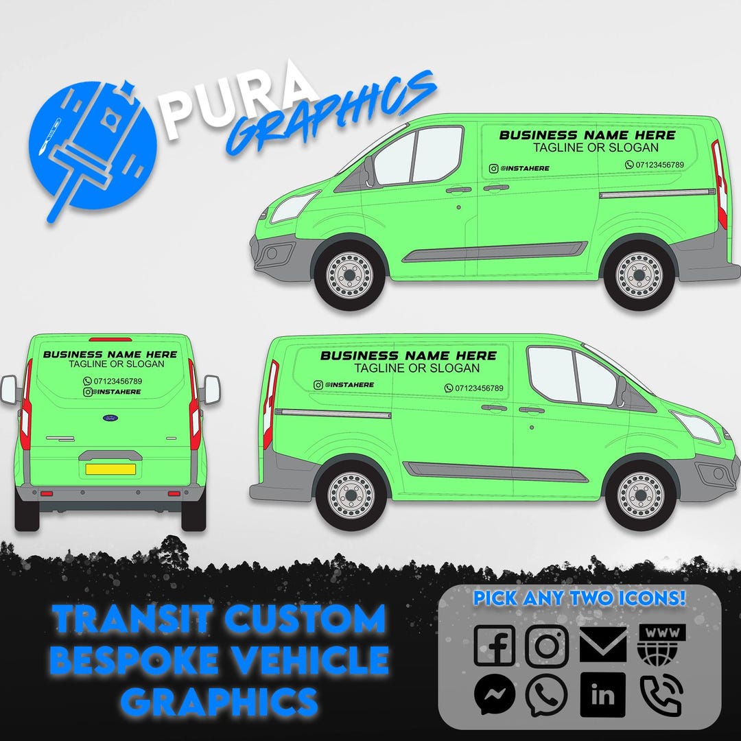 Transit Custom Self-fit Graphics Kit – Custom Colours & Fonts – FREE ...