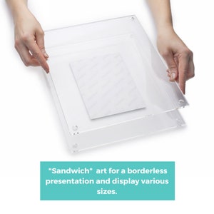 Double Panel Acrylic Floating Wall Frames - CHOOSE YOUR SIZE (silver ...