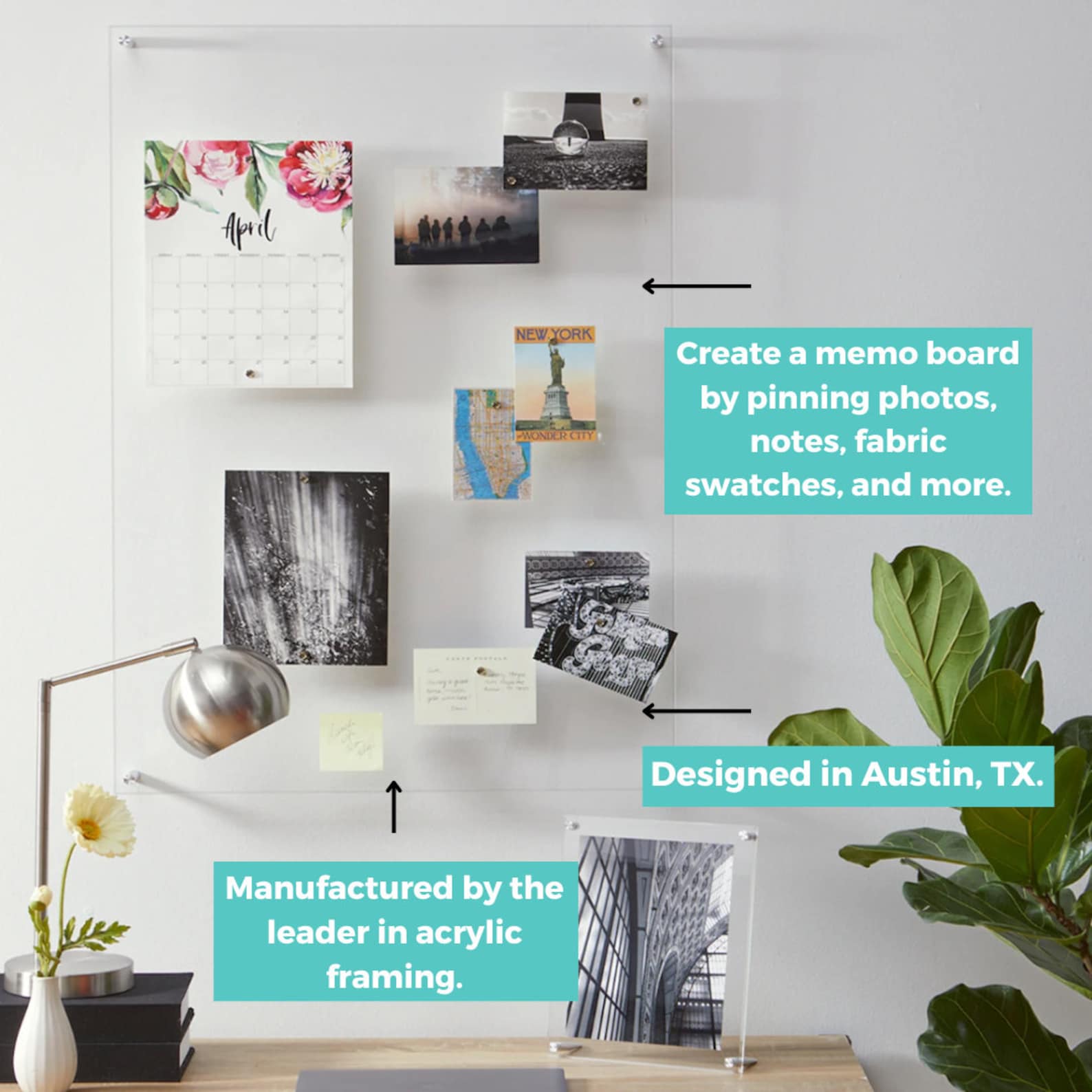 Panoramic Acrylic Float Frame: Magnetic Photo Display (23" X 8") - Etsy