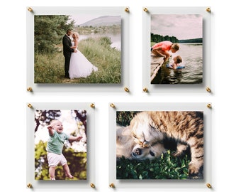 Triplo Set of 3 Mixed Double Panel Acrylic Float Frames | Etsy