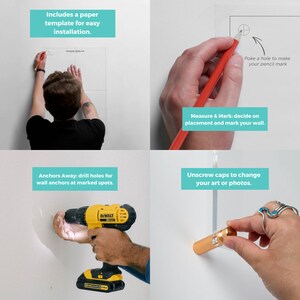 Double Panel Acrylic Floating Wall Frames - CHOOSE YOUR SIZE (silver ...