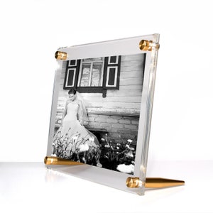 Acrylic Bevel Tabletop Float Frame for 4x6" Photos - Etsy