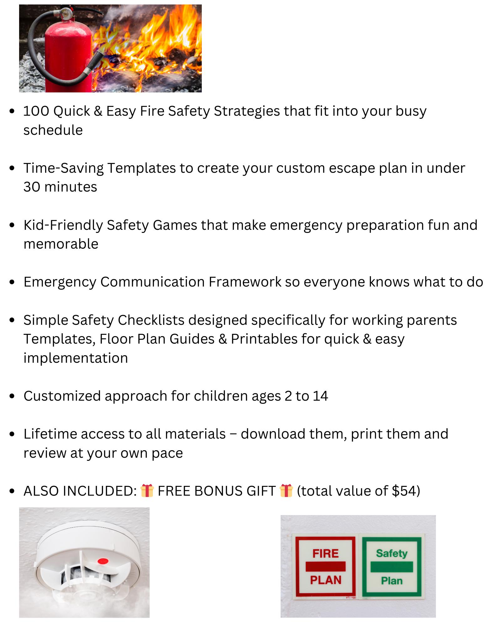 Family Fire Escape Plan Guide | Printable Home Safety Checklist ...