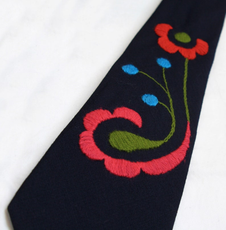 Bunad Inspired Necktie Men's Neck Tie Norwegian Embroidery Hand ...