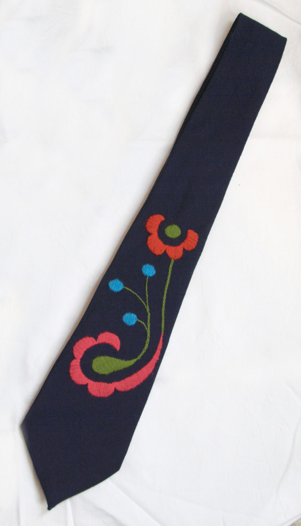 Bunad Inspired Necktie Men's Neck Tie Norwegian Embroidery Hand ...