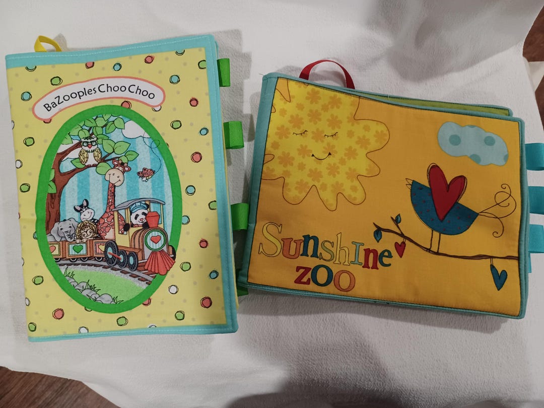 Fabric Soft Cloth Baby Toddler Child Books Sunshine Zoo or Bazooples ...