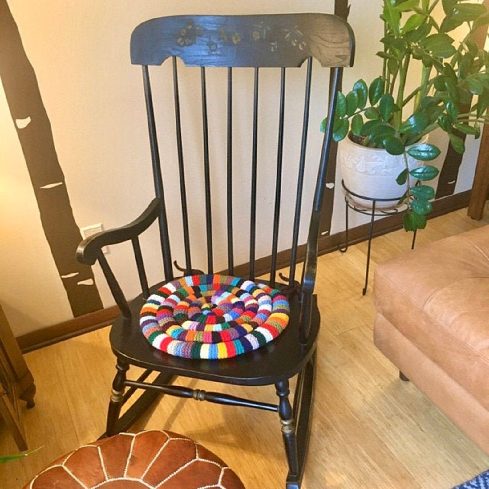 Chair Pad Eames Chair Pad Rocking Chair Cushion Knitted | Etsy