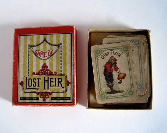 1900's Lost Heir Card Game Antique Card Game Complete Canadian Version ...