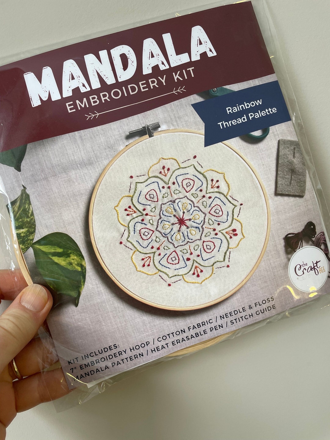 Mandala Embroidery Kit Hoop Embroidery Beginner Kit 7 Hoop Kit - Etsy