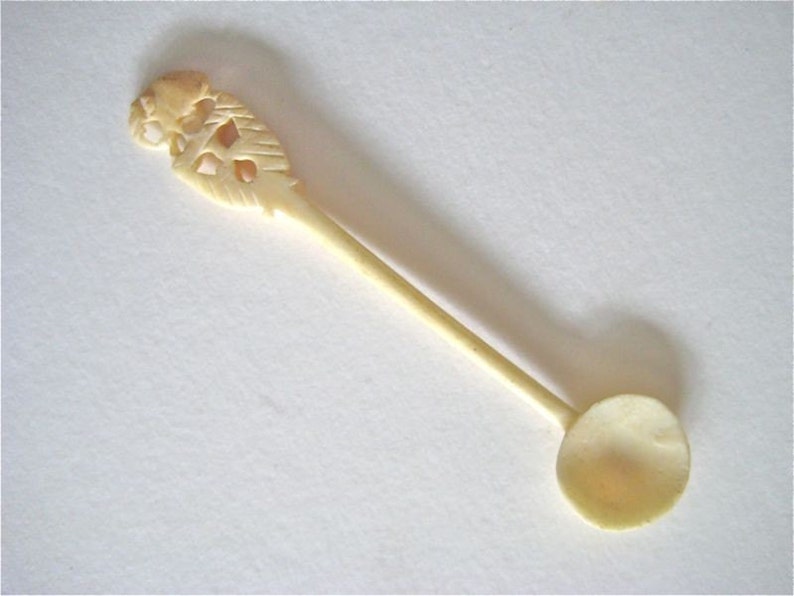 Antique Carved Elephant Ivory Spoon by WaveSong on Etsy | Etsy