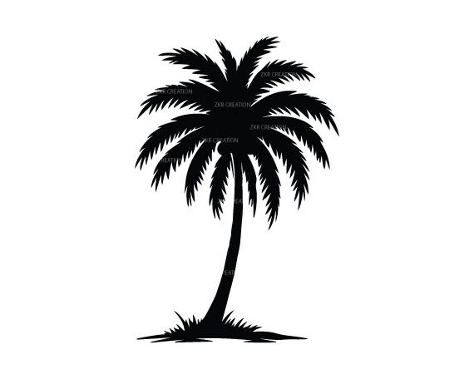 Palm Tree Svg. Vector Cut File for Cricut, Silhouette, Tropical Tree ...