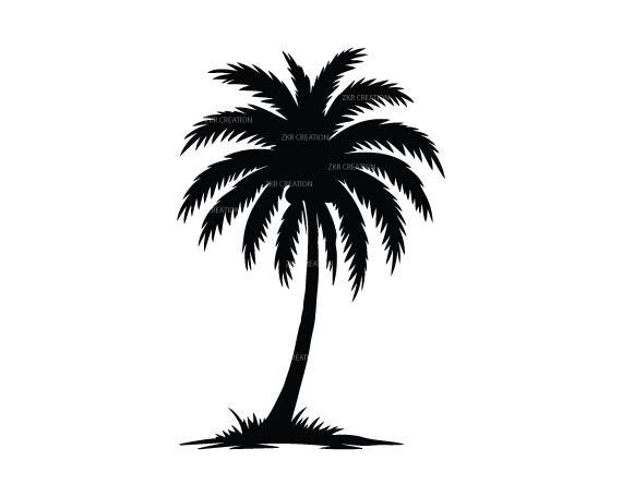 Palm Tree Svg. Vector Cut File for Cricut, Silhouette, Tropical Tree ...