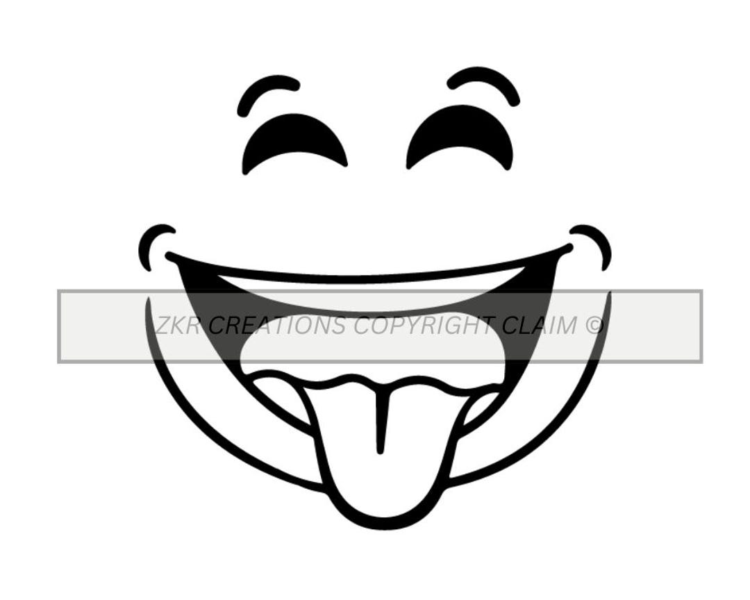 Funny Laughing Svg, Mouth and Tongue SVG, Laughing Emoji SVG, Emoji Png ...