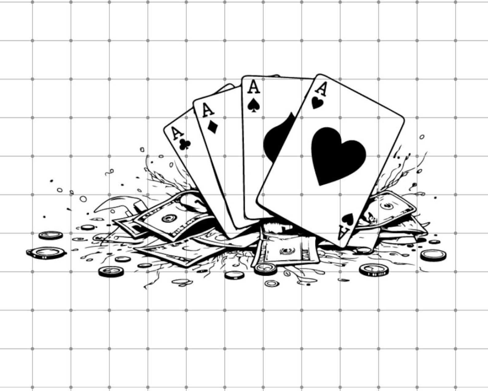 Four Aces Playing Card, Playing Cards Svg, Aces Svg, Poker Cards Svg ...