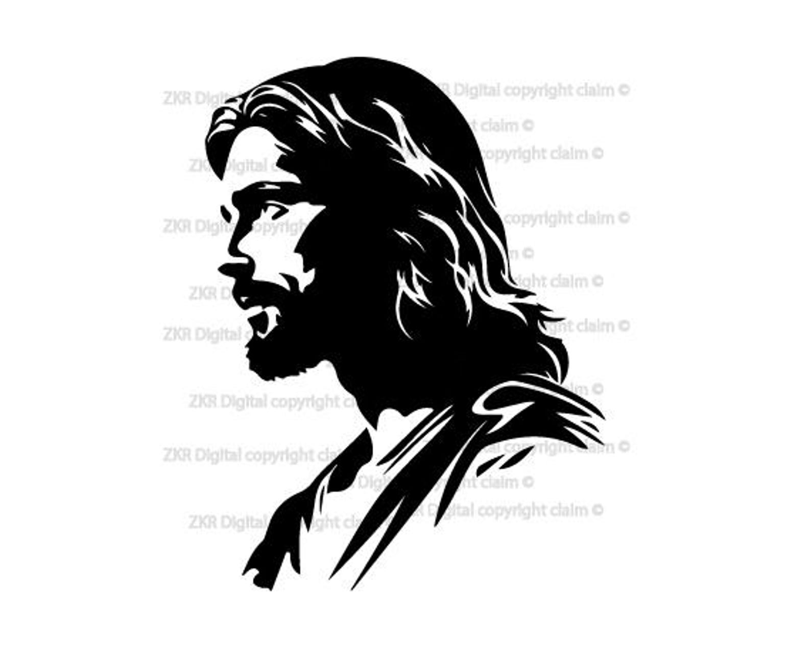 Christ Jesus Svg, Christian Jesus, Jesus Portrait Svg, Jesus Face Svg ...
