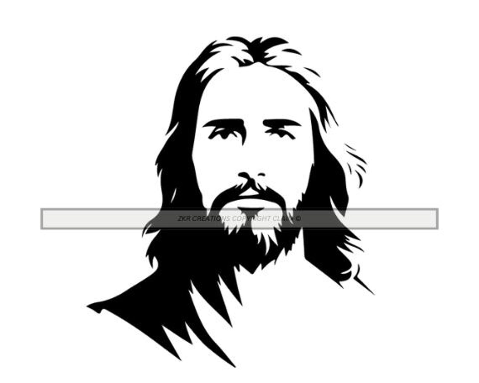 Christ Jesus Svg, Christian Jesus Svg, Jesus Portrait Svg, Jesus Face ...