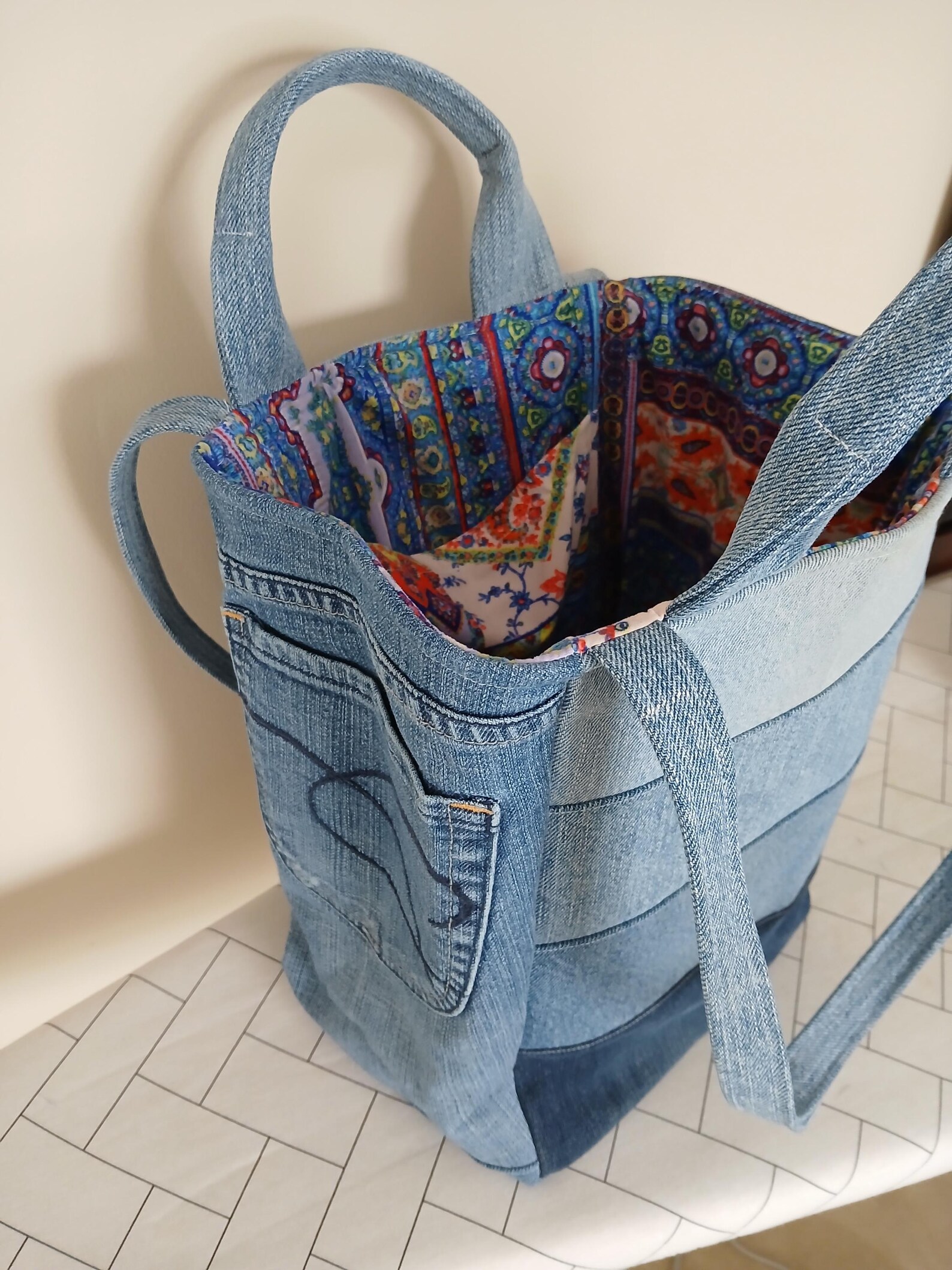 Unique Upcycled Denim Bag - Etsy