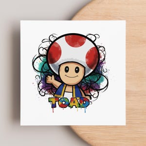 Toad Mario Mushroom SVG File: Super Mario Cricut Design (digital ...