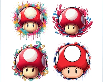 Toad Svg, Mario Mushroom Red Svg, Super Mario Toad Clipart, Cut File ...