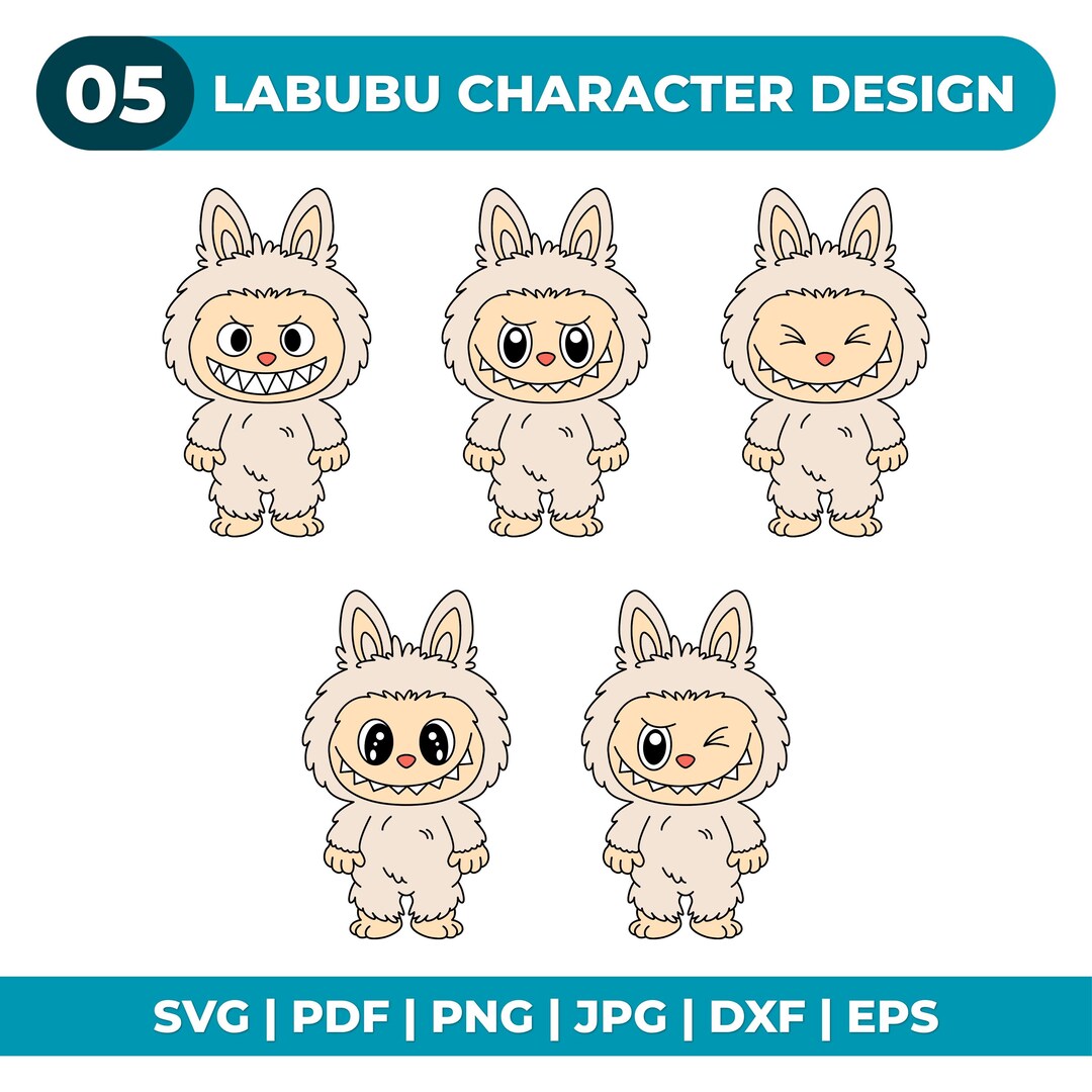 Labubu Png Bundle Labubu Shirt Svg Files for Cricut Svg Labubu Doll ...