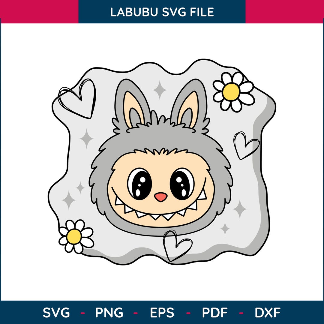 Labubu SVG & Png Design: Vector Eps, Dxf, Pdf Clipart Cricut Svg Cut ...