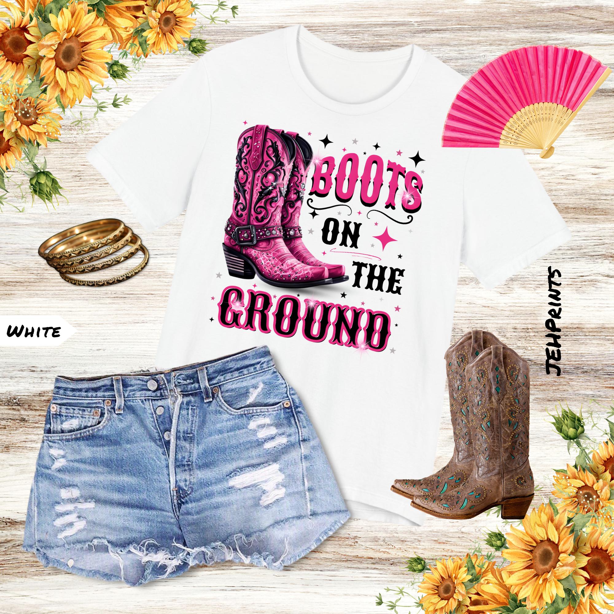 Boots on the Ground Tshirt, Cowgirl Chic, Western Wear, Line Dance ...