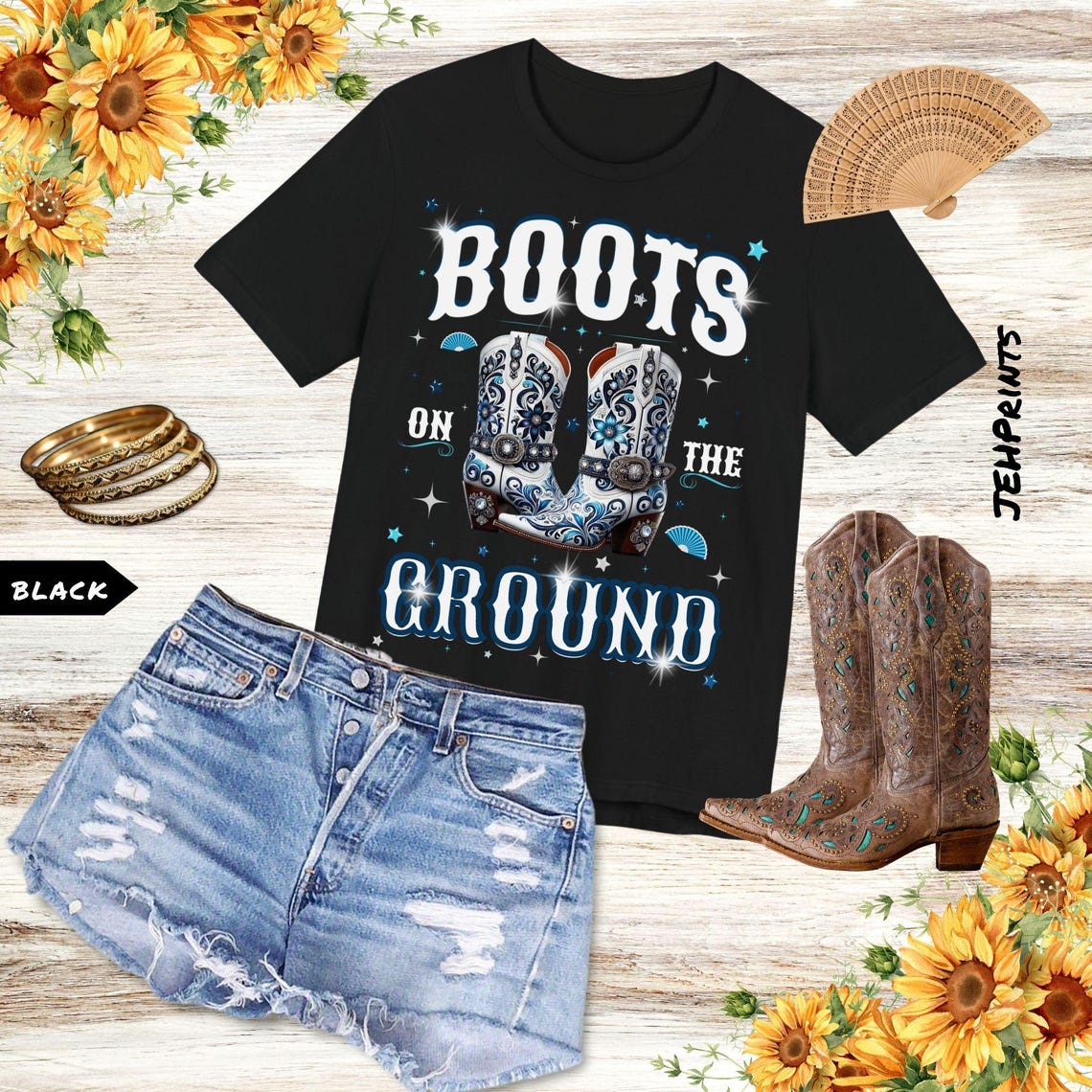 Boots on the Ground Tshirt, Cowgirl Chic, Western Wear, Line Dance ...