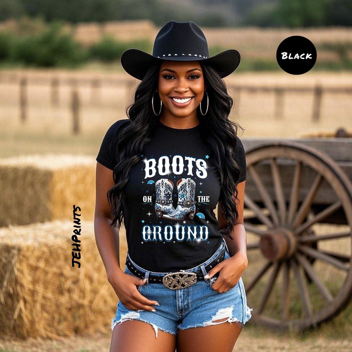 Boots on the Ground Tshirt, Cowgirl Chic, Western Wear, Line Dance ...