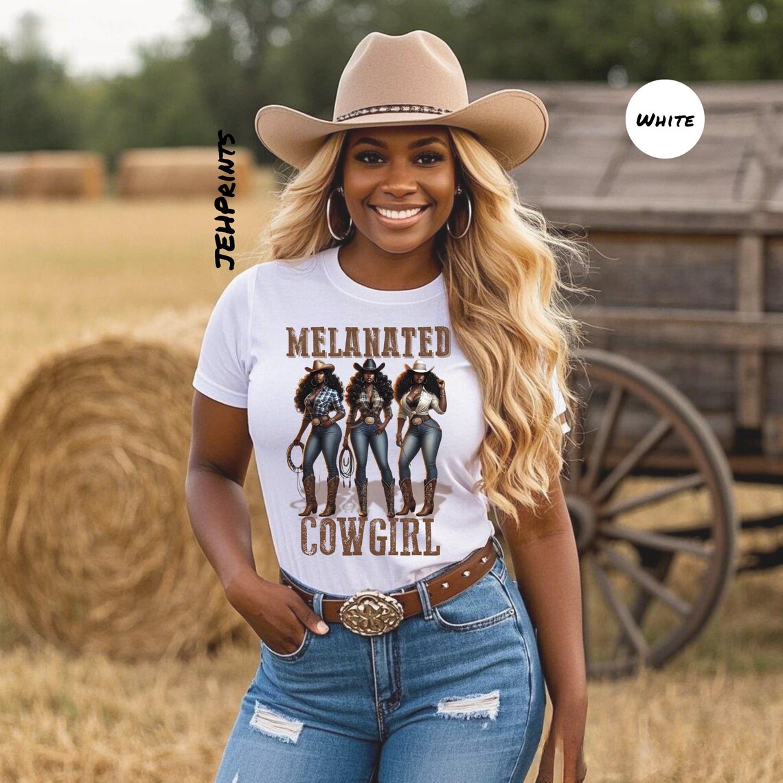 Melanated Cowgirl Tshirt, Black Cowgirl Shirt, Line Dancing T-shirt ...
