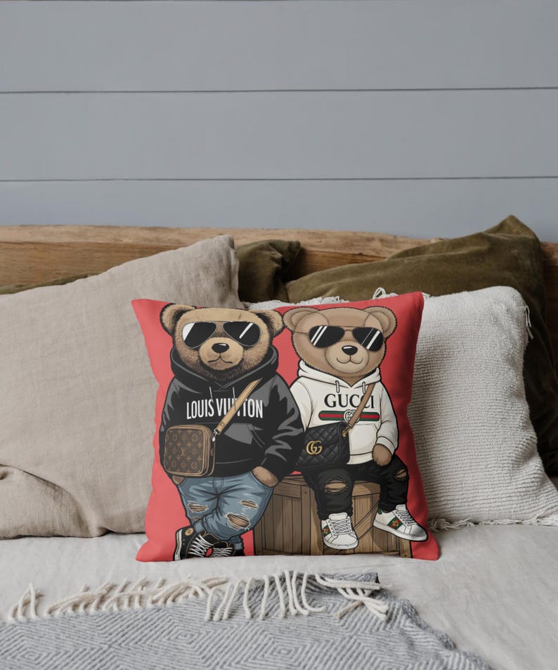 Luxury Designer Teddy Bear Teddies PNG: Urban Streetwear Art (digital ...