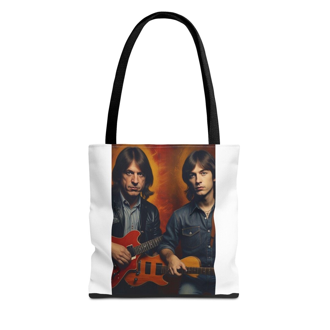 Rock Legends AC DC Tote Bag, Vintage Music Lover Gift, AOP Bag for ...