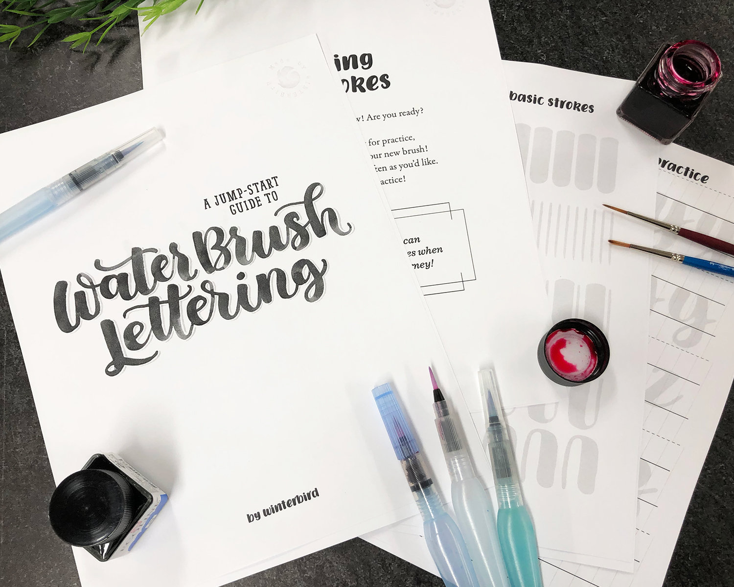 Beginners Guide to Water Brush Lettering - Etsy