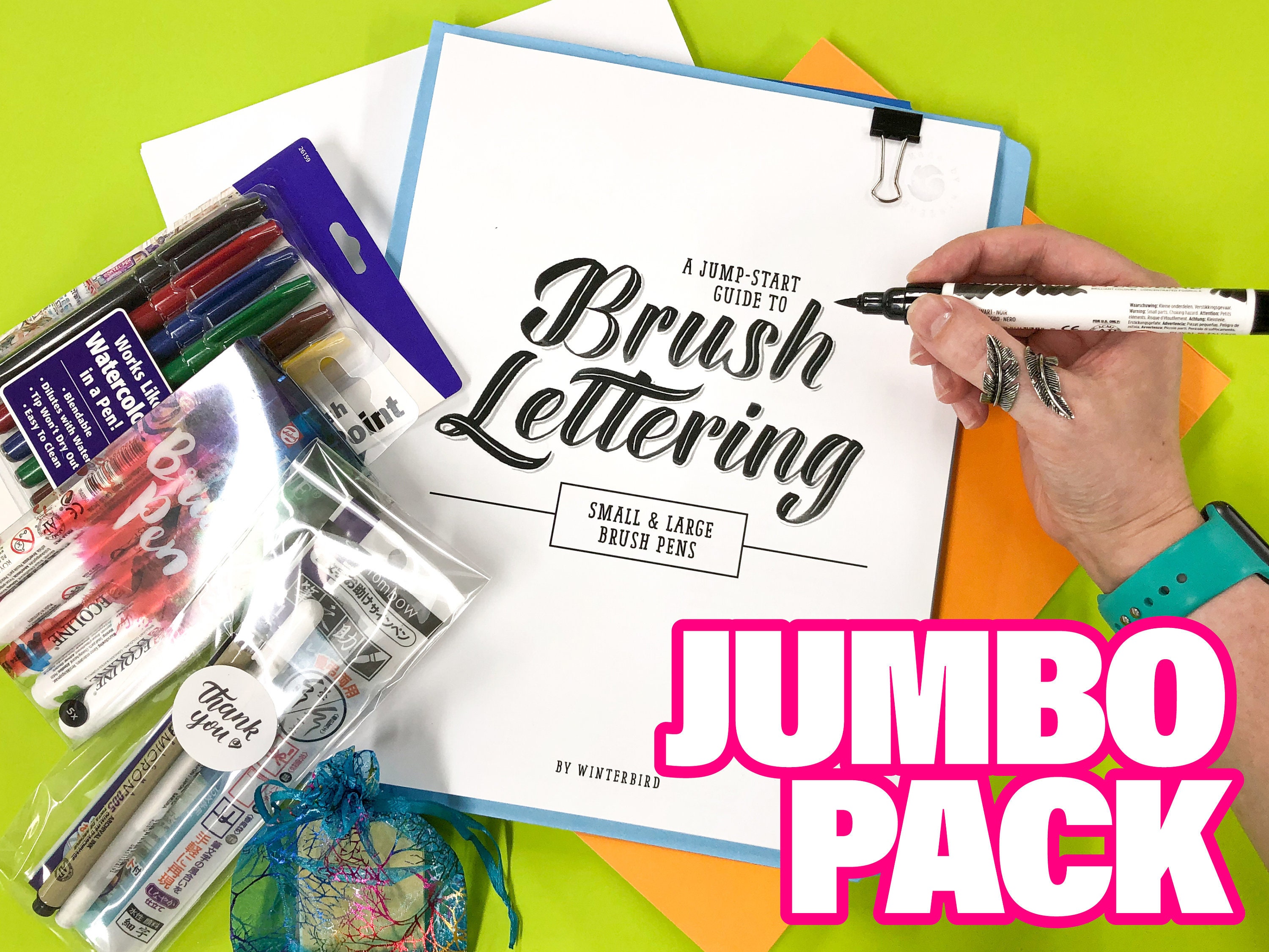 Brush Lettering Jump Start Kit Learn Modern Calligraphy - Etsy