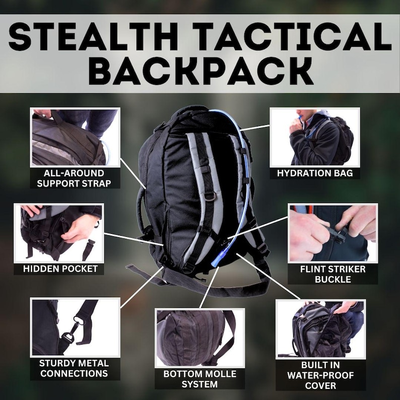 Stealth Tactical Bug Out Bag - Survival Backpack & Go Bag Ready for Any ...