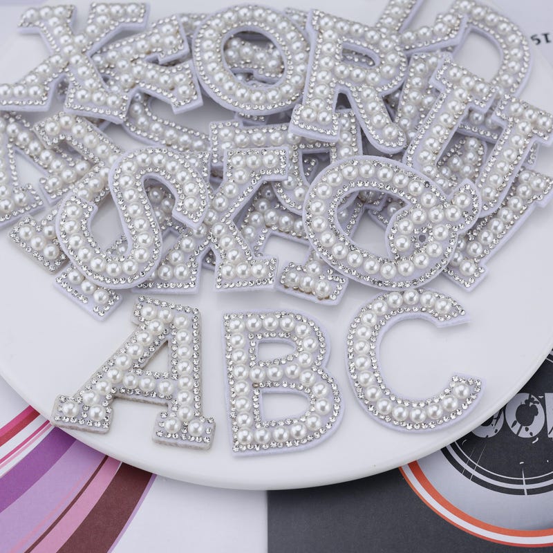 Pearl Iron on Letters - Etsy