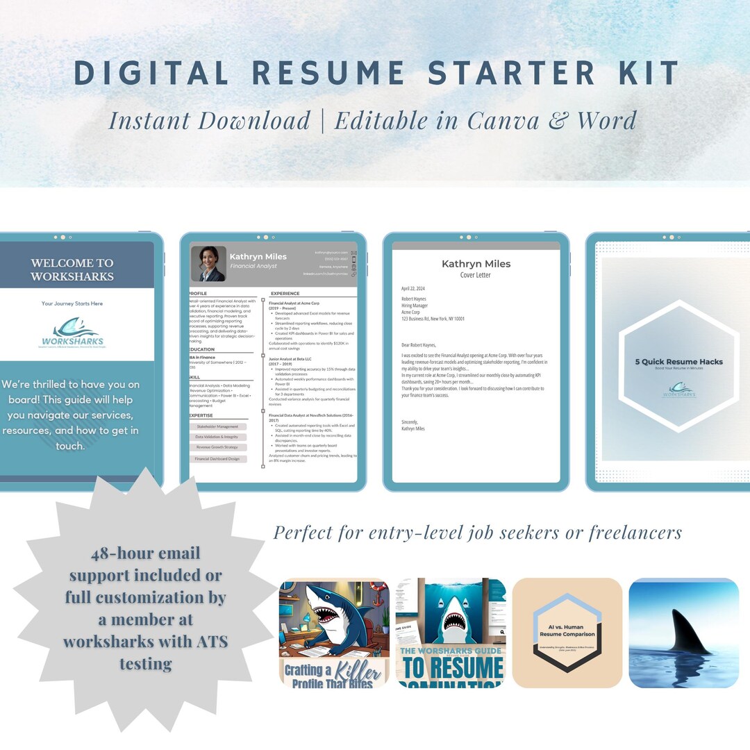 Digital Resume Starter Kit - Etsy