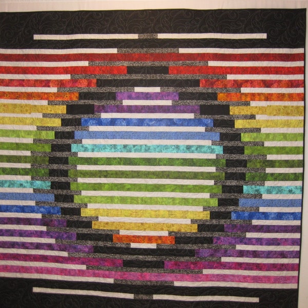 Rainbow Colors Quilt - Etsy