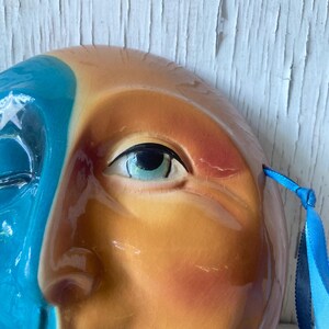 Vintage Celestial Face, Mask, Wall Art, Handmade, Sun/moon, Folk Art ...
