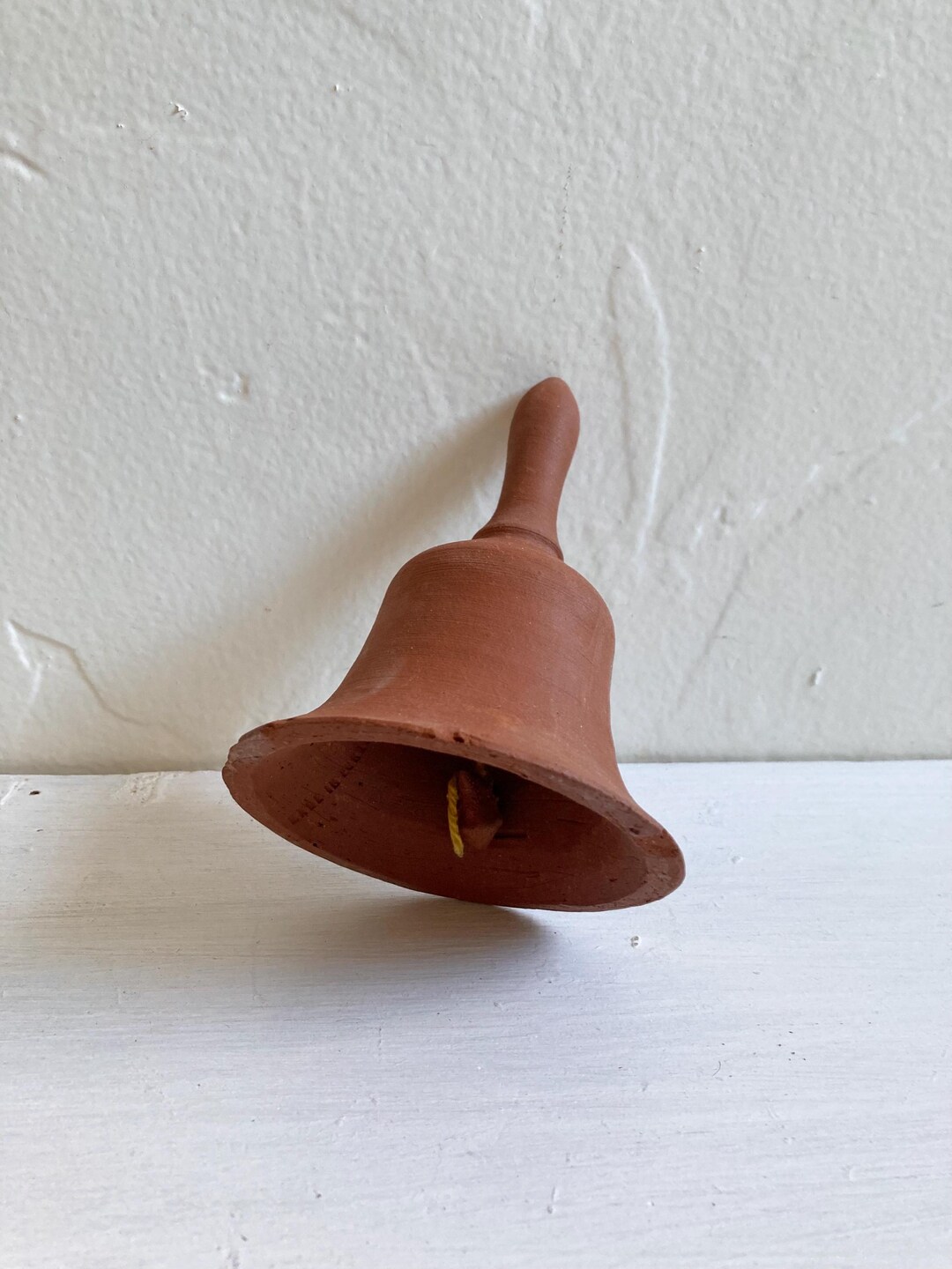 Vintage Terra Cotta Bell, Marked "made in Portugal" and "1969", Musical ...