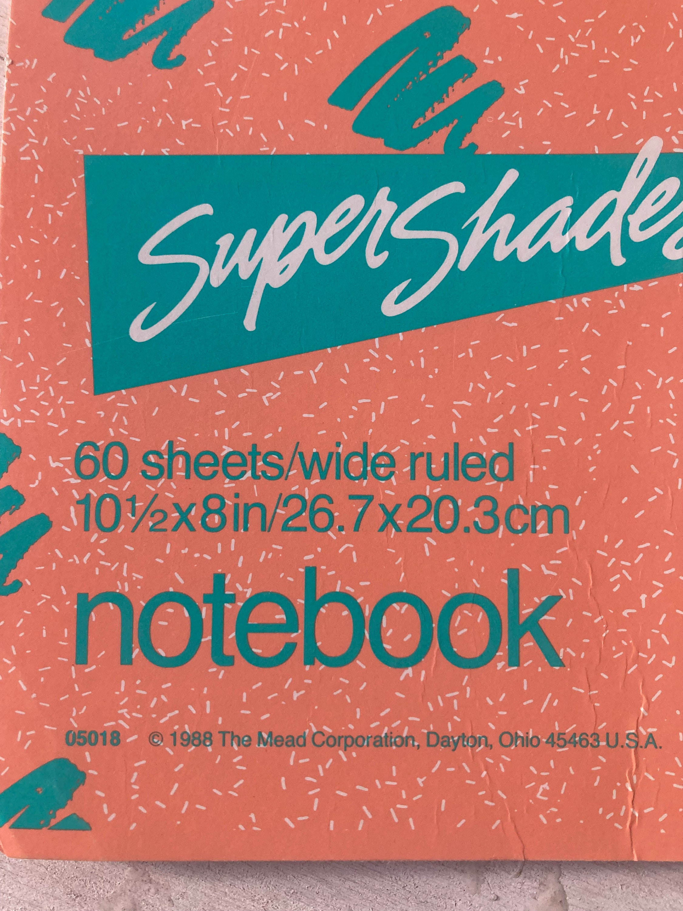 Vintage super Shades Notebook, 1988, Toucan, 1980's Style, Ephemera ...