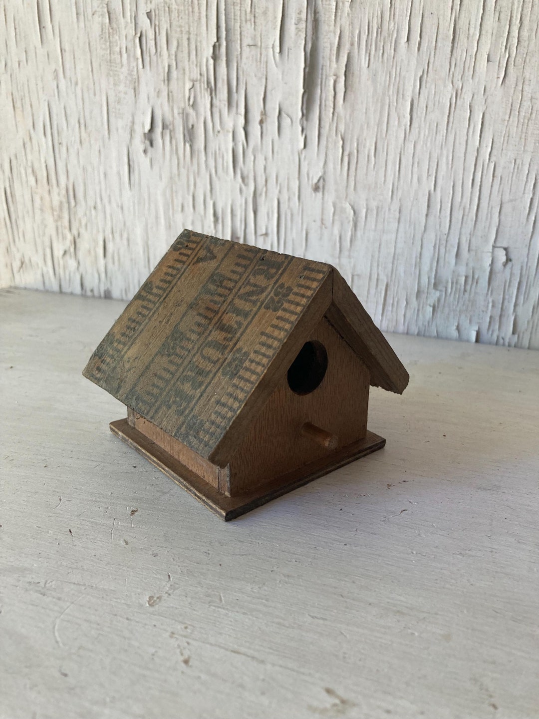 Little Vintage Ruler Birdhouse, Handmade, Folk Art, School Teacher ...