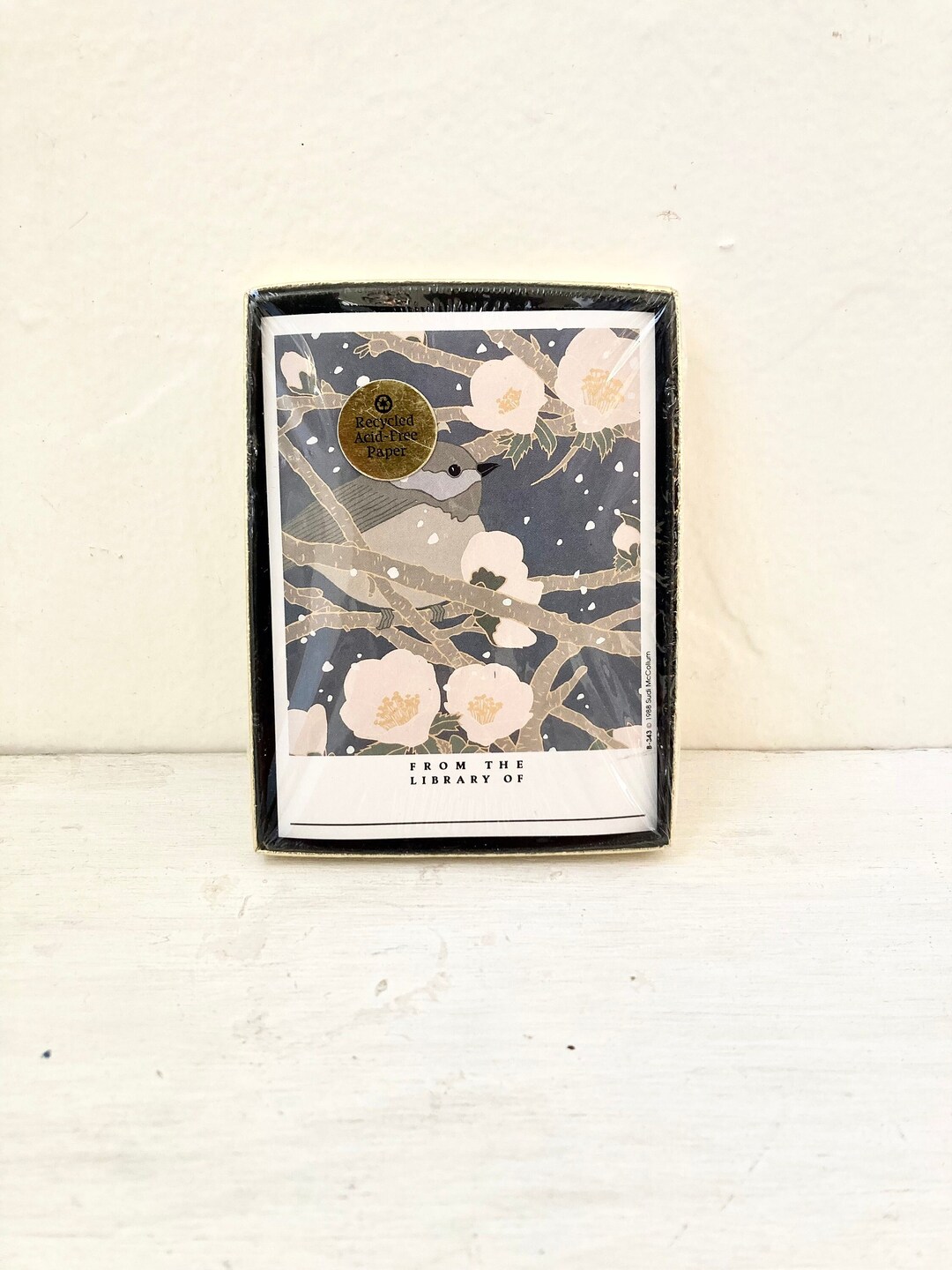 Vintage Bird and Cherry Blossoms Bookplates, Sudi Mccollum, Ex Libris ...