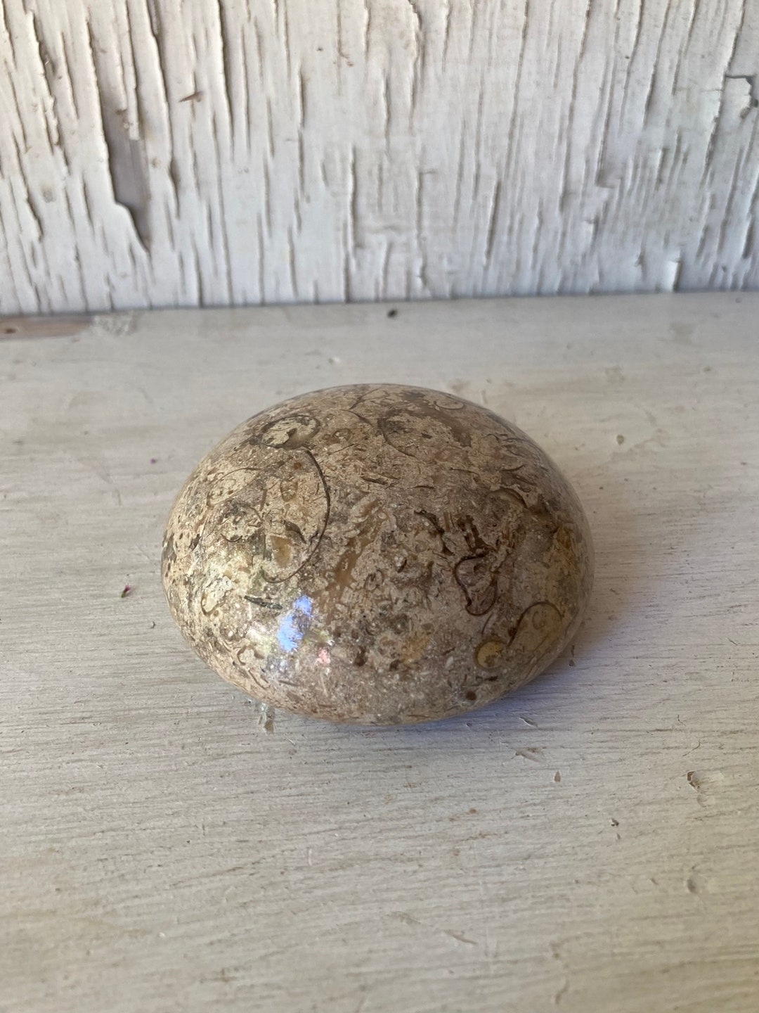 Vintage Stone Dome Paperweight, Office, Home Decor, Beige/grey ...