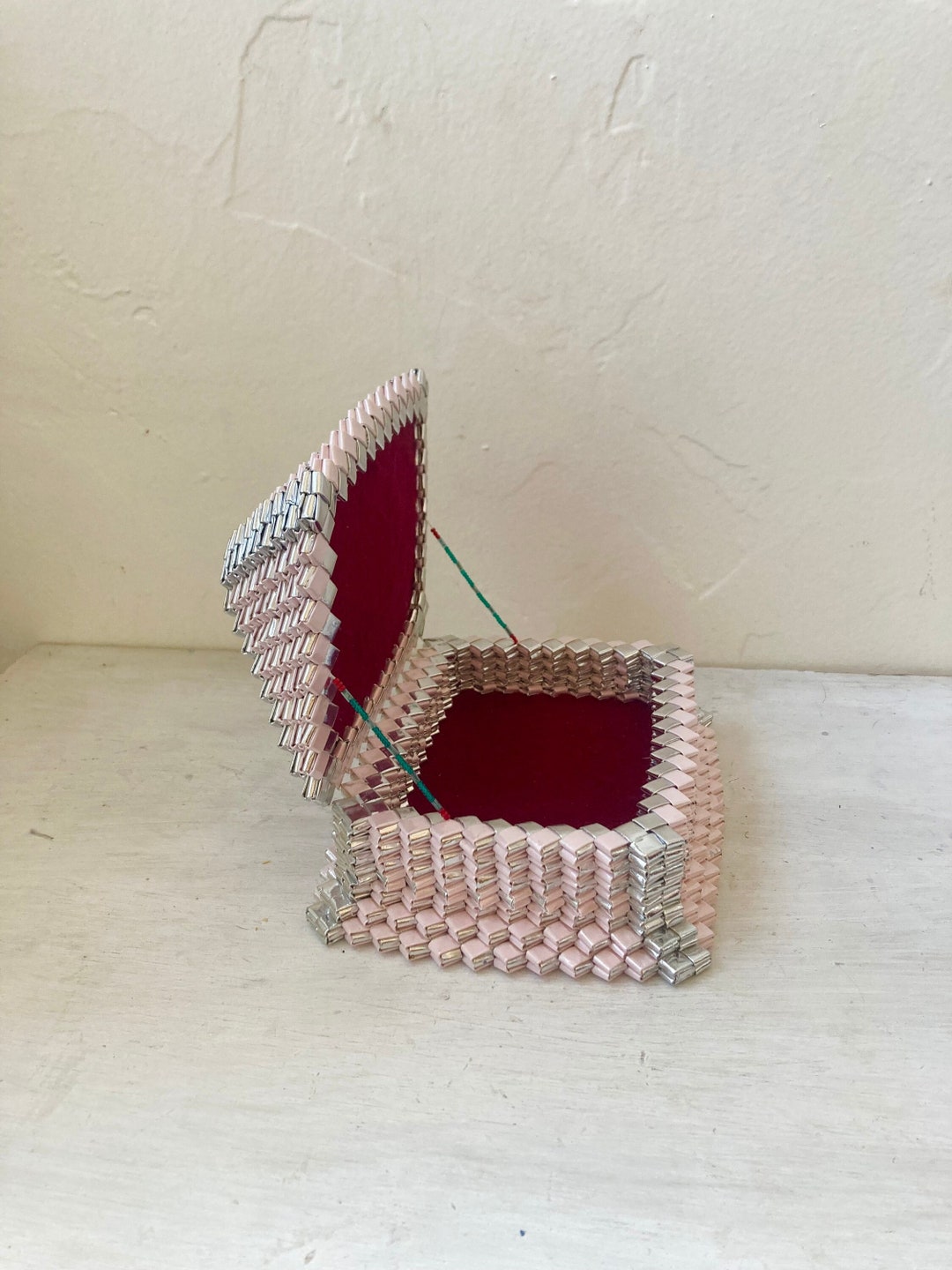Vintage Chewing Gum Wrapper Prison Art Box, Pink/silver/red, Folk Art ...