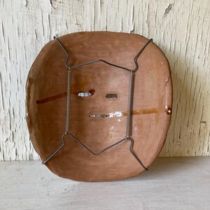 Vintage Terra Cotta Face Wall Art, Mask, Handmade, Colorful, Folk Art ...