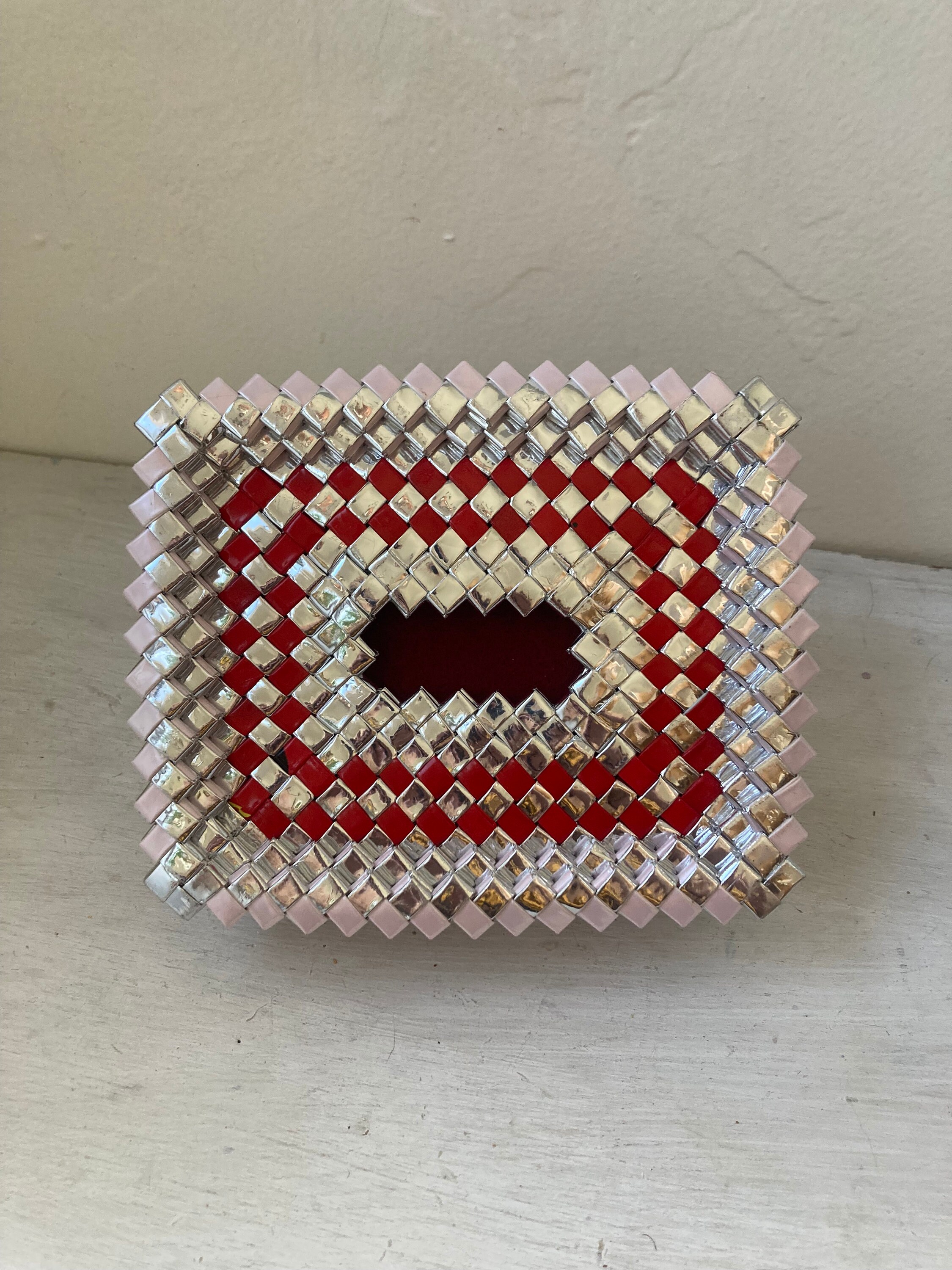 Vintage Chewing Gum Wrapper Prison Art Box, Pink/silver/red, Folk Art ...