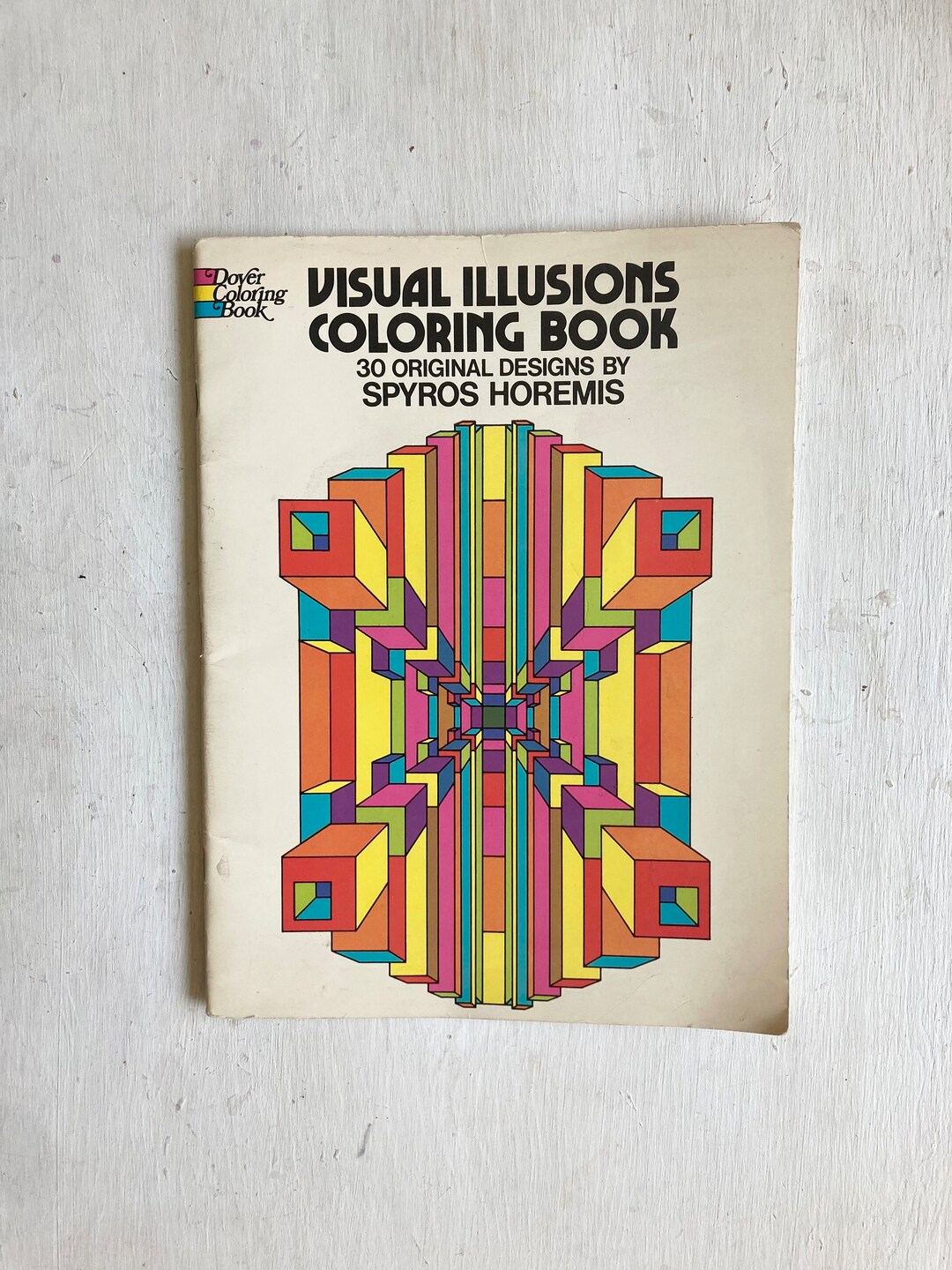 Vintage Optical Illusions Coloring Book, 1973, Dover Books, Op Art ...