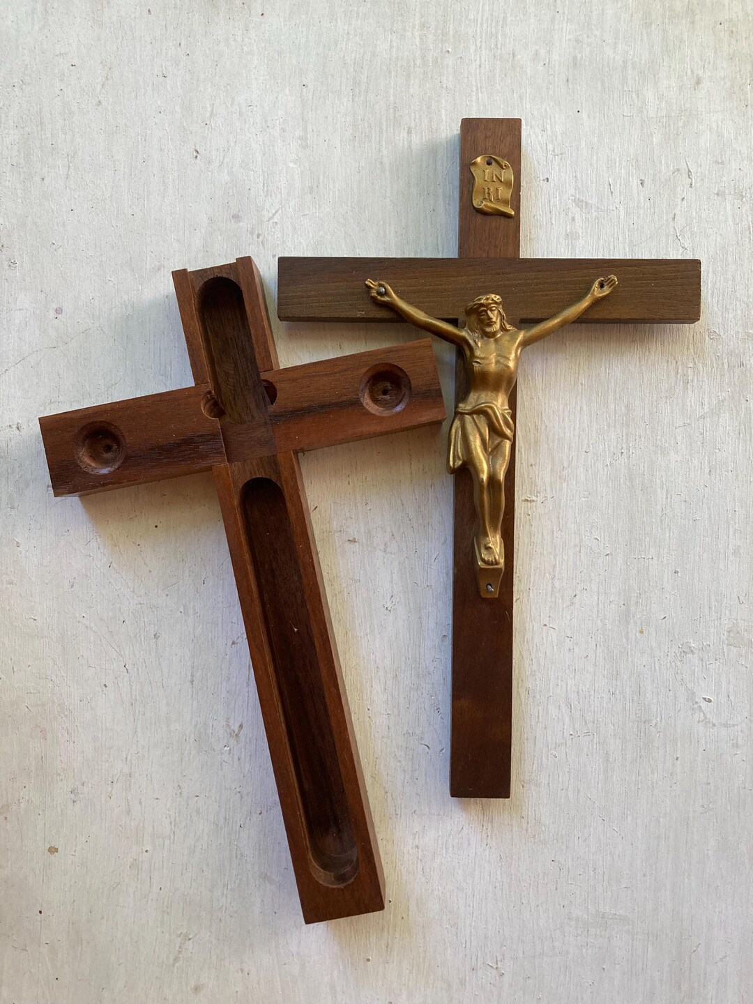 Vintage Crucifix Box, Last Rites, Sick Call, Communion, Christ on the ...