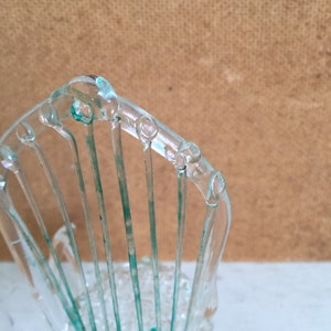 Vintage Miniature Glass Rocking Chair, Green/clear, Delicate, Handmade ...