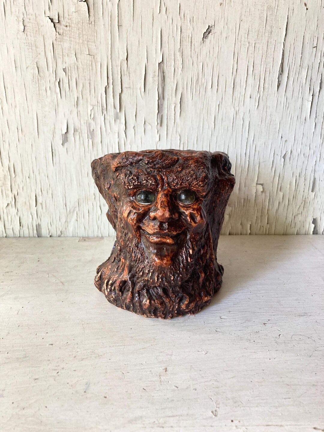 Vintage Handmade Tree Man Planter, Pottery, Terra Cotta, Folk Art ...